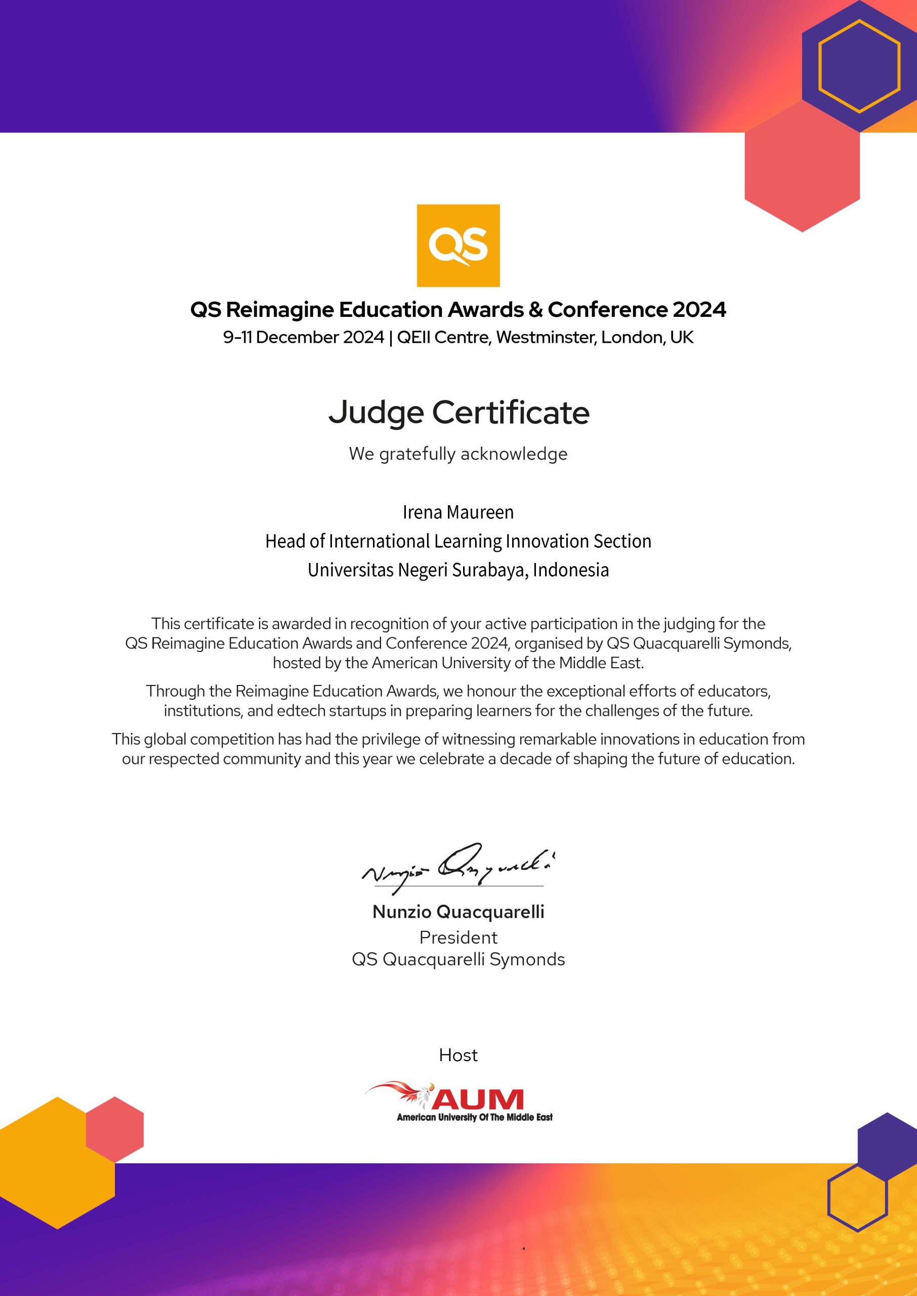 Kiprah Dosen Prodi Teknologi Pendidikan FIP UNESA dalam QS Reimagine ...